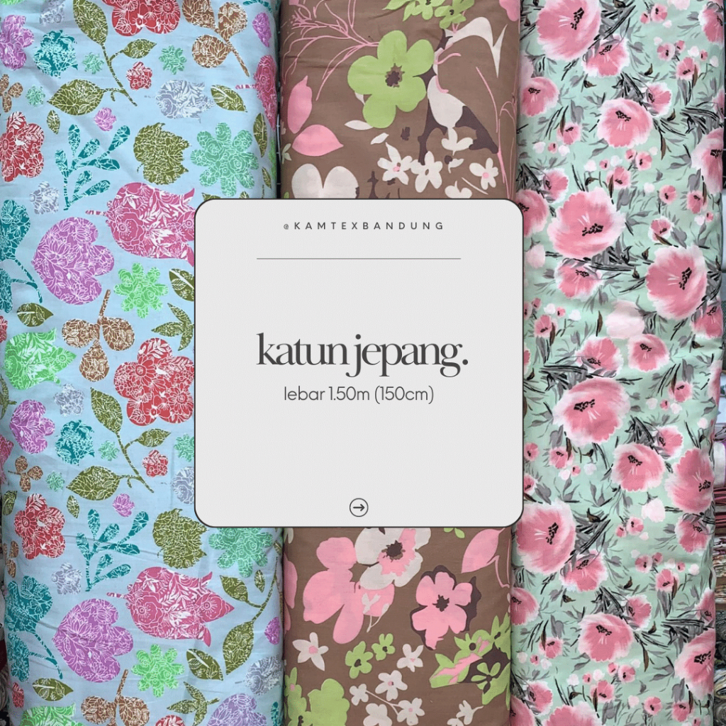 Jual Kain Katun Jepang Motif Bunga Lebar 150cm | Kode Brg: K3 | Shopee ...