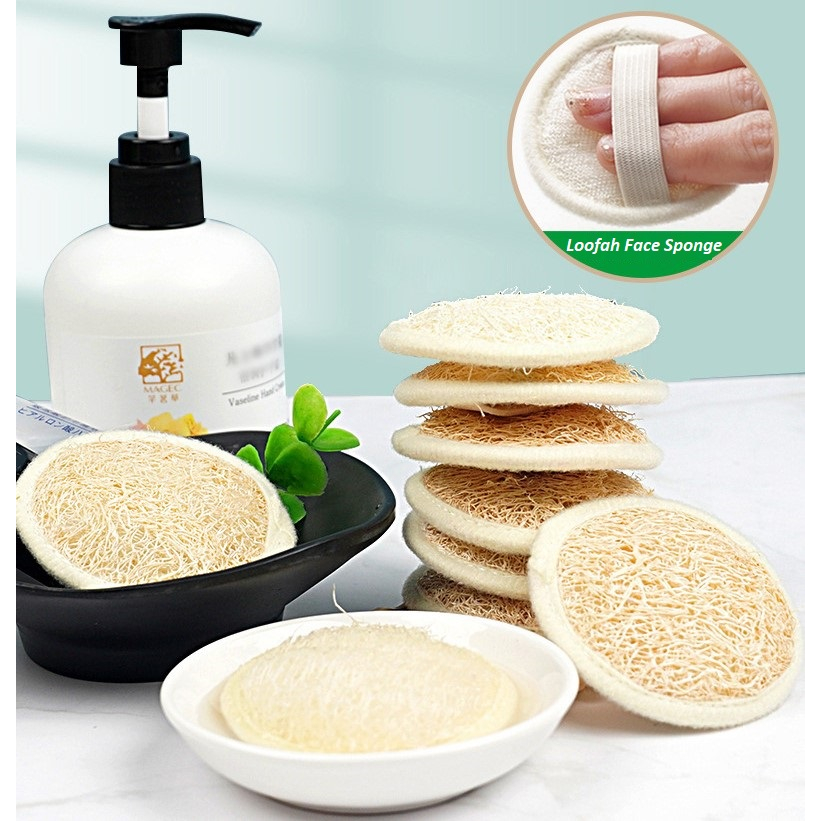Jual Loofah Face Wash Puff / Sponge Facial Pembersih Wajah Cuci Muka ...