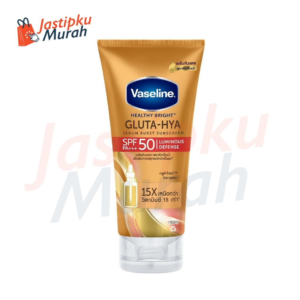 Jual Vaseline healthy bright gluta hya SPF 50 PA+++ luminous defense 150ml | Shopee Indonesia