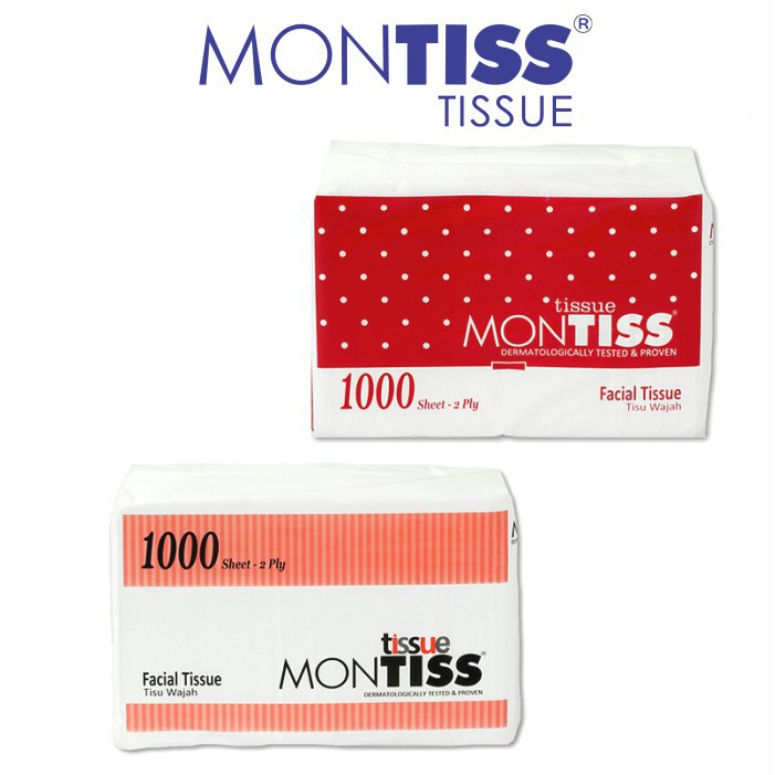 Jual Tissue Facial Wajah Montiss 1000 Sheets 2 ply | Shopee Indonesia