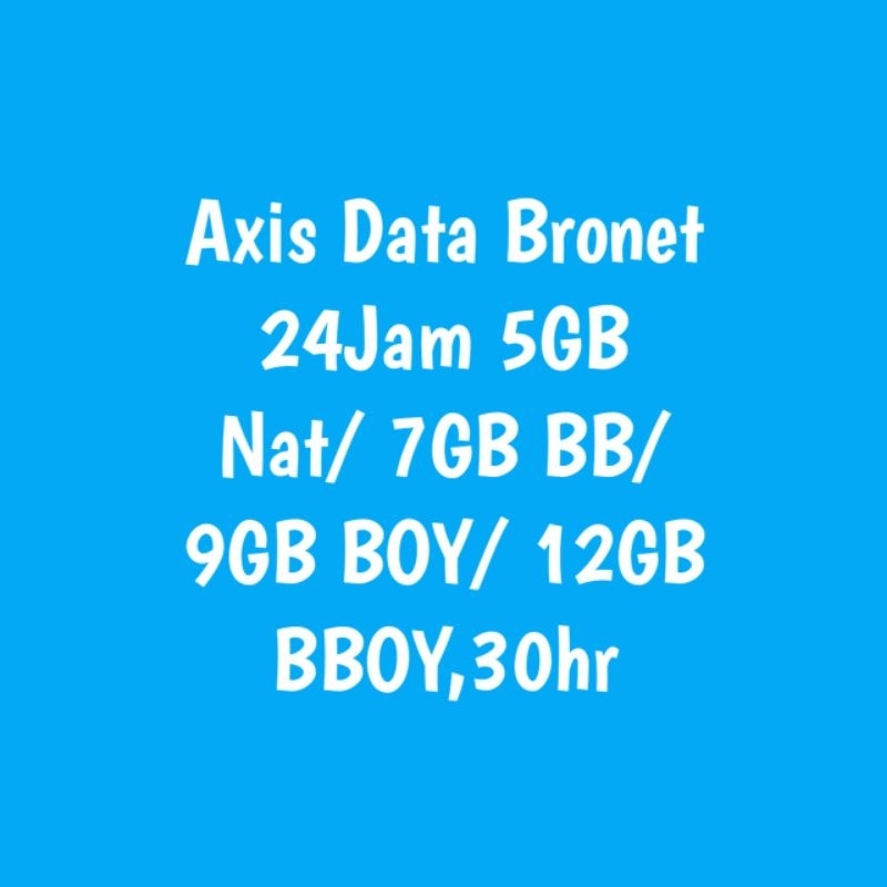 Jual ISI ULANG KUOTA AXIS TERMURAH - 1GB 1H AXIS - 2GB AXIS - 5GB AXIS ...