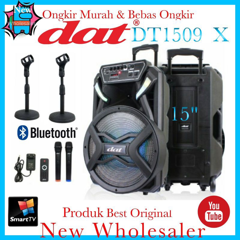 Jual speaker Aktif Dat 15 inch DT1509 X new original wireless portable ...