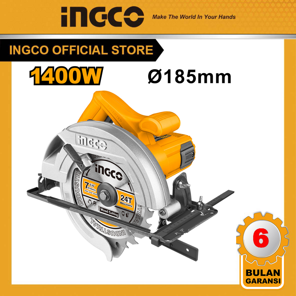 Jual (INGCO) - MESIN CIRCULAR SAW 1400W SUPER SELECT INGCO CS18538 | Shopee Indonesia
