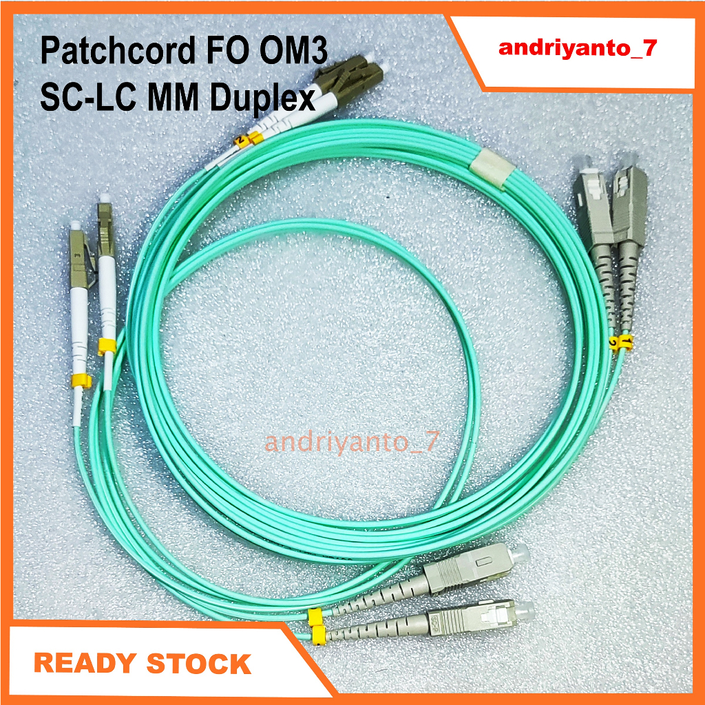 Jual Patchcord FO OM3 SC - LC 1 Meter Multimode Duplex | Shopee Indonesia
