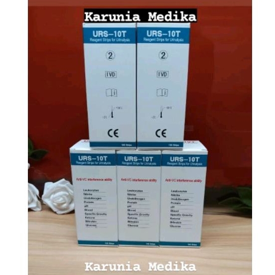 Jual Alat test Urine 10 Parameter URS 10T Urinalysis Reagen Strips Isi ...