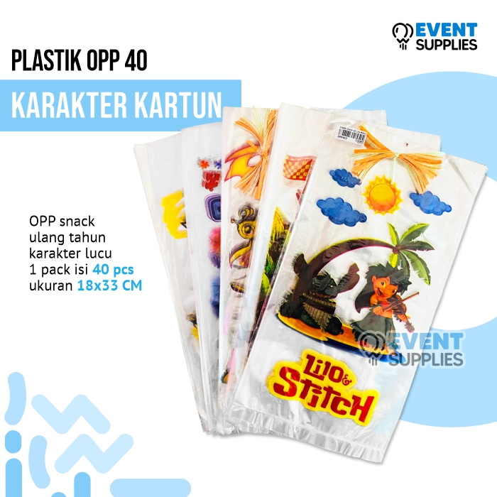 Jual [ isi +- 40 pcs ] Plastik OPP Snack Ulang Tahun Ultah isi +- 40 ...