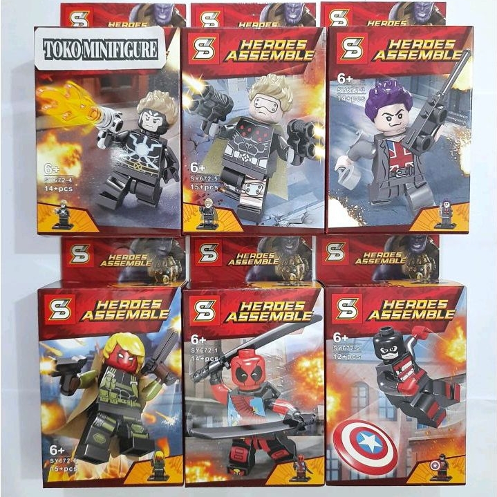 Jual MAINAN EDUKASI ANAK BRICKS HEROES ASSEMBLE FIGURE CAPTAIN AMERICA ...