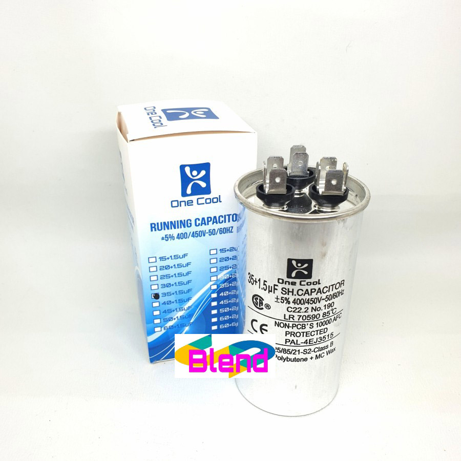 Jual Kapasitor AC 35+1,5 uf 3 Soket/Running Capacitor-Kapacitor 35+1,5uf | Shopee Indonesia