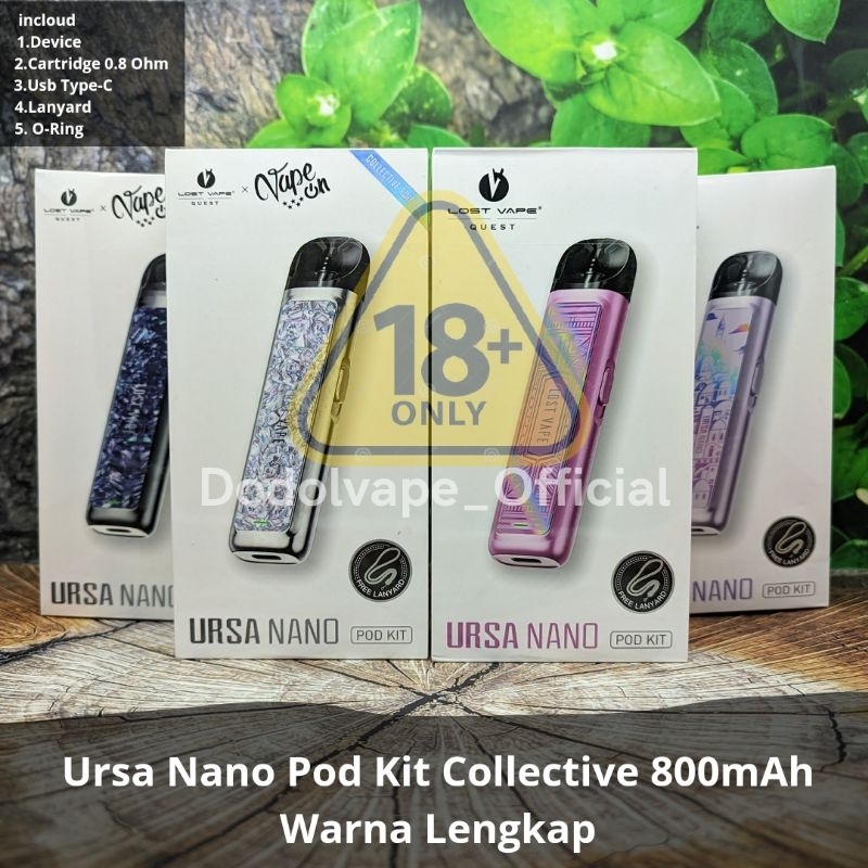Jual Ursa Nano Pod Kit Collective 800 mAh Original (Warna Lengkap) By ...