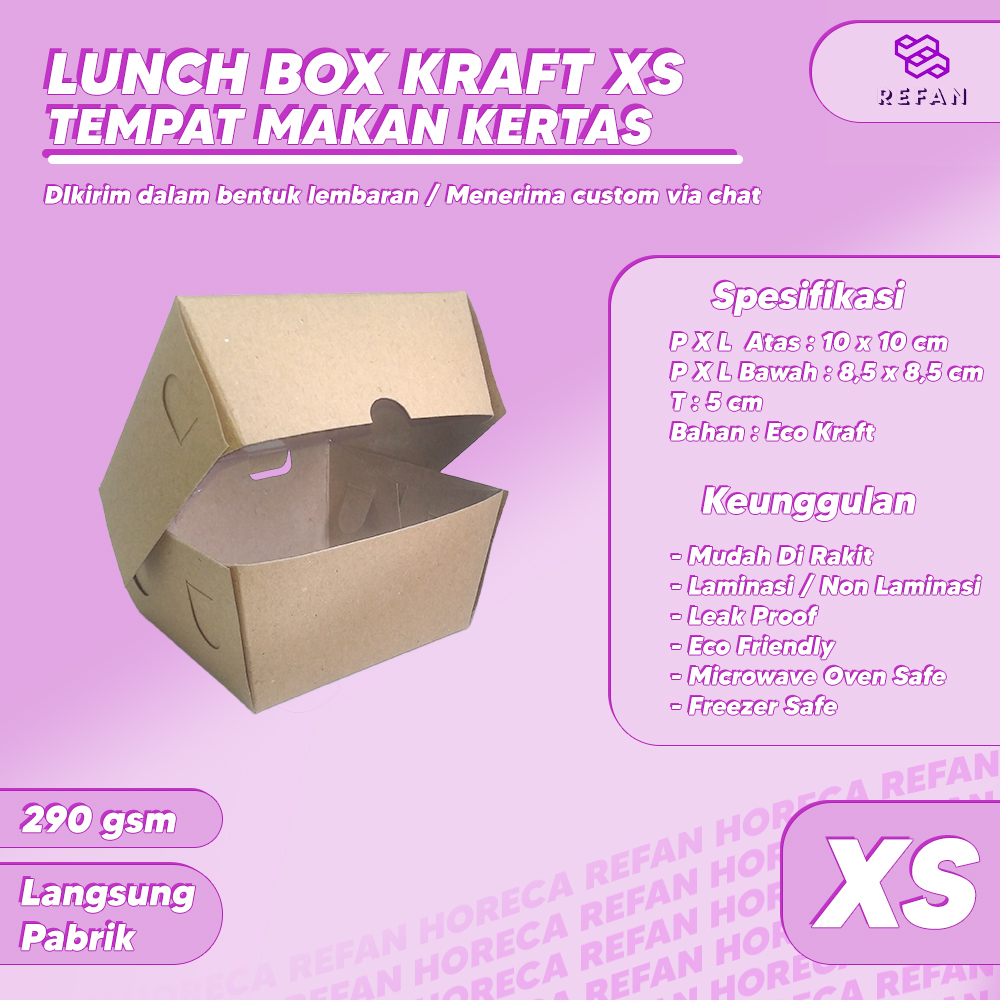 Jual LUNCH BOX PAPER COKLAT KRAFT ALL SIZE KOTAK MAKAN TAKEAWAY POLOS ...