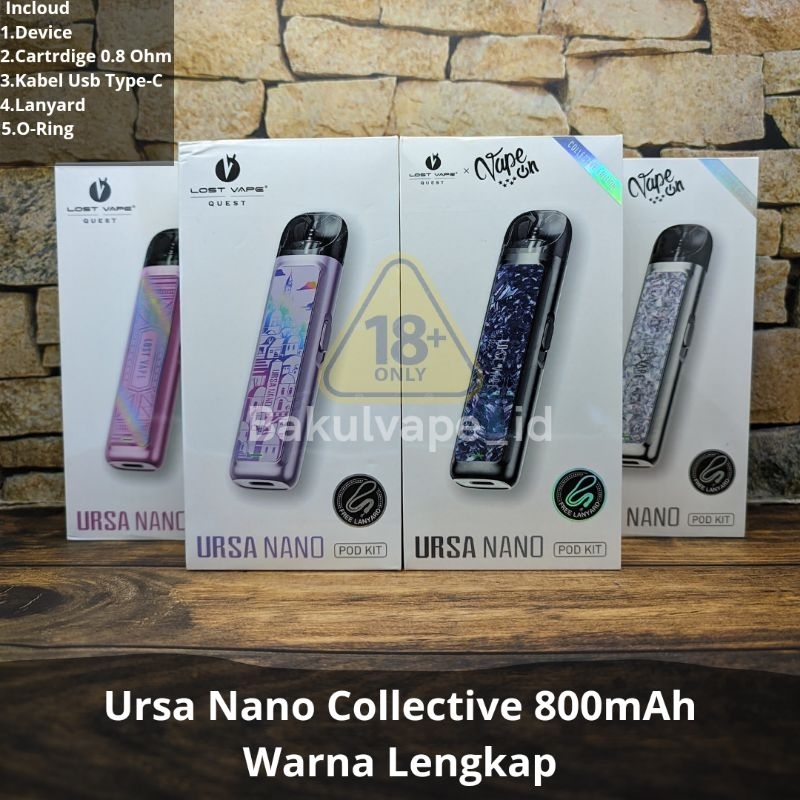 Jual Ursa Nano Pod Kit Collective 800 mAh Original (Warna Lengkap) By ...