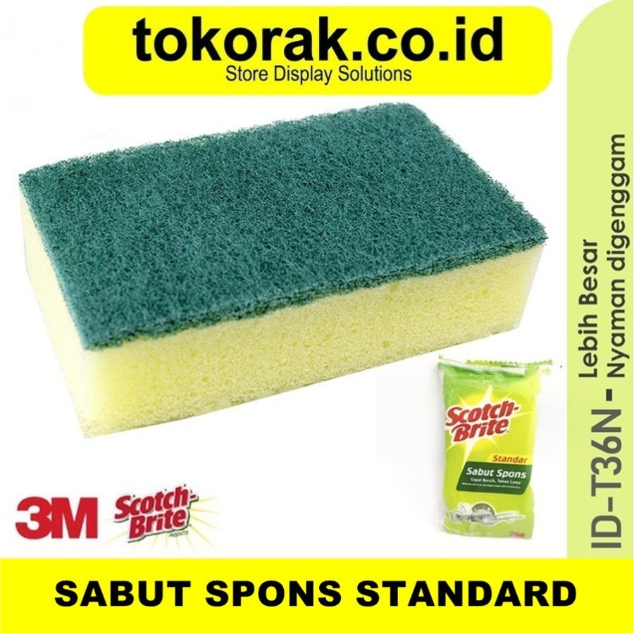 Jual SCOTCH BRITE 3M SABUT SPONS CUCI PIRING STANDAR ID- T36N - TAPAS ...