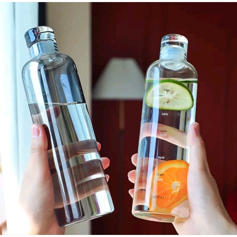 Jual Aesthetic Water Bottle Botol Minum Estetik Botol Transparan 500ml ...