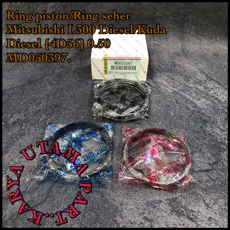 Jual RING PISTON SET MITSUBISHI 4D56 L300 DIESEL DAN KUDA DIESEL 050 ...