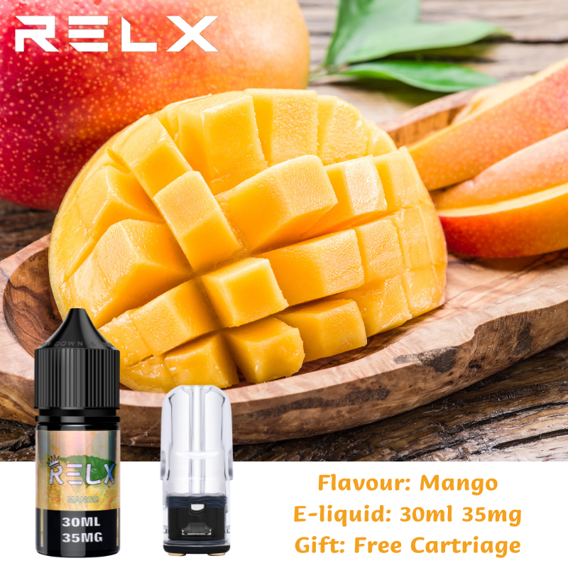 Jual [Relx Liquid] Liquid Saltnic Mango 30ML 35MG Liquids Pods Friendly ...