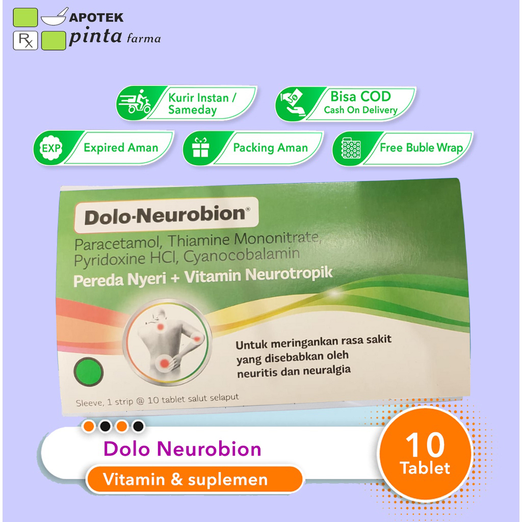 Jual Dolo Neurobion Tablet Strip isi 10 tablet | Shopee Indonesia