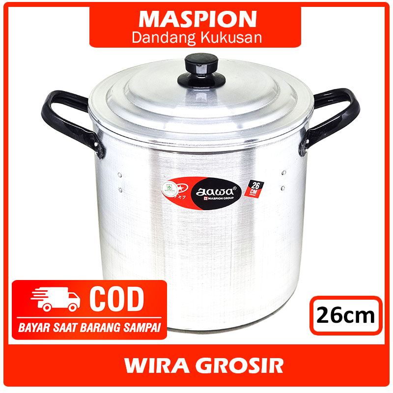 Jual Maspion Panci Dandang Nasi Tinggi + Tutup Aluminium 26cm | Steamer ...