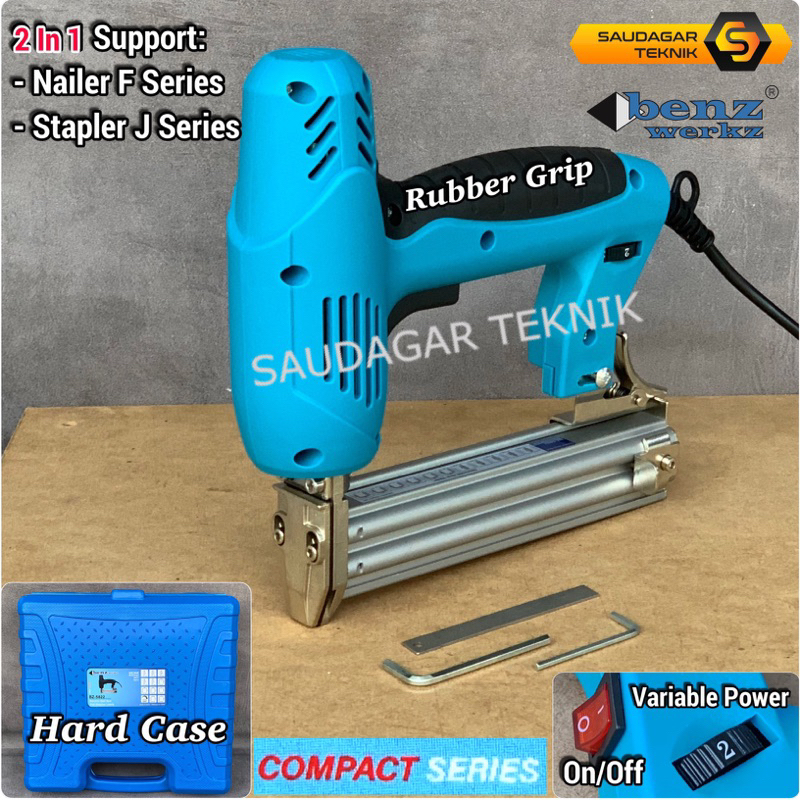 Jual Mesin Staples Paku Tembak Listrik BENZ F30 1022j 2 In 1 Electric Stapler Nailer Gun Mesin ...