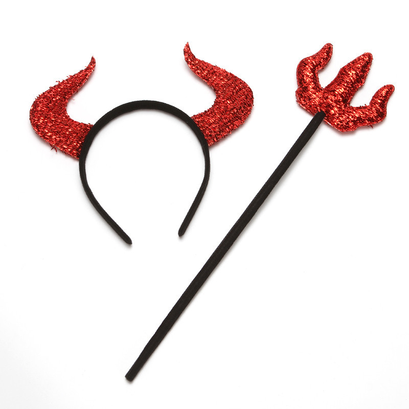 Jual Bando + Tongkat Devil Halloween Cosplay Malaikat Maut Setan Iblis ...