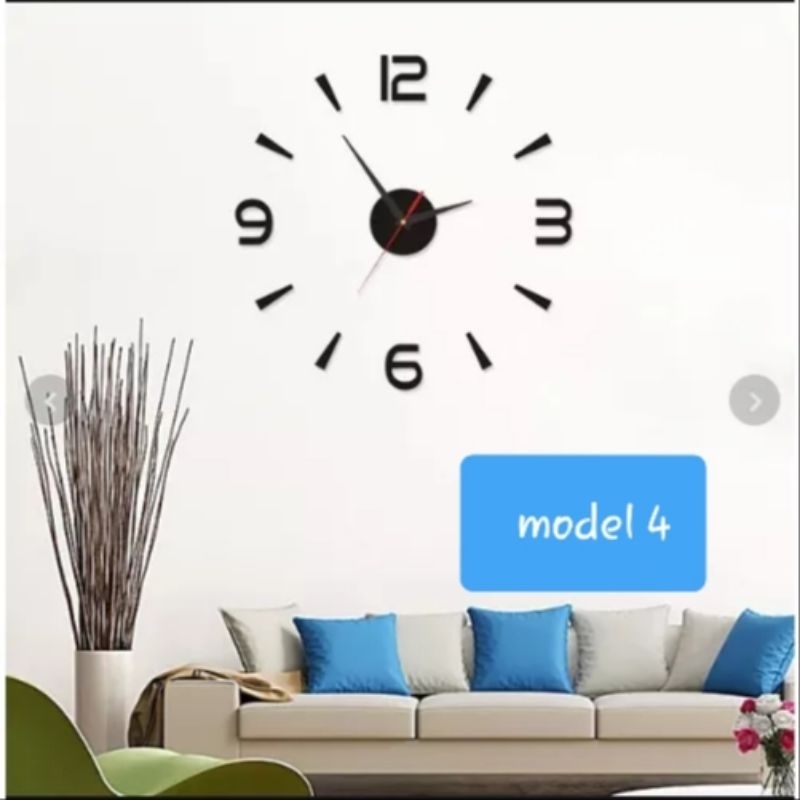 Jual Jam Dinding Tempel DIY Analog 3D Modern Wall Clock mesin Jam ...