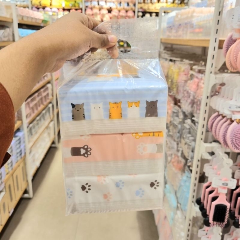 Jual MINISO CARTOON FRAGRANCE FREE TISSUE / TISU 120 LEMBAR ISI 3 PCS ...