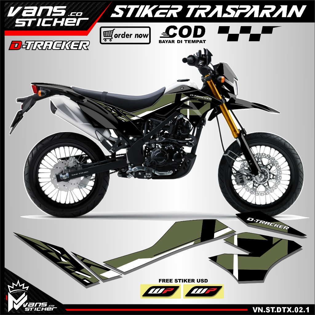 Jual Sticker Striping D-Tracker 150 SE- Stiker Motor Kawasaki DTracker ...