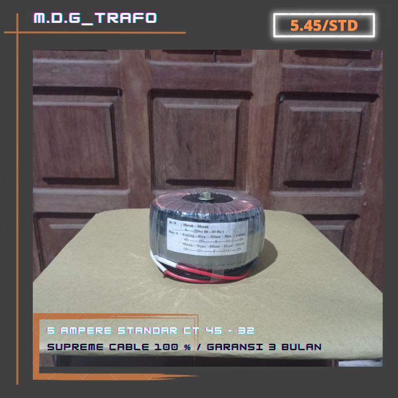 Jual trafo toroid donat MDG trafo (paket gratis 5A CT 45v - 32v) murni | Shopee Indonesia