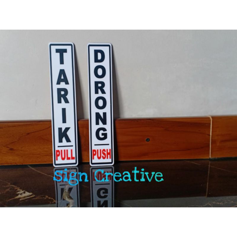 Jual sign penanda tarik dorong pintu satu set | Shopee Indonesia