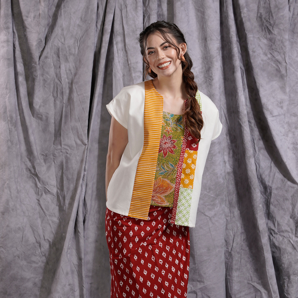 Jual NONA RARA - Norde PART0017,Baju batik kasual wanita modern ...