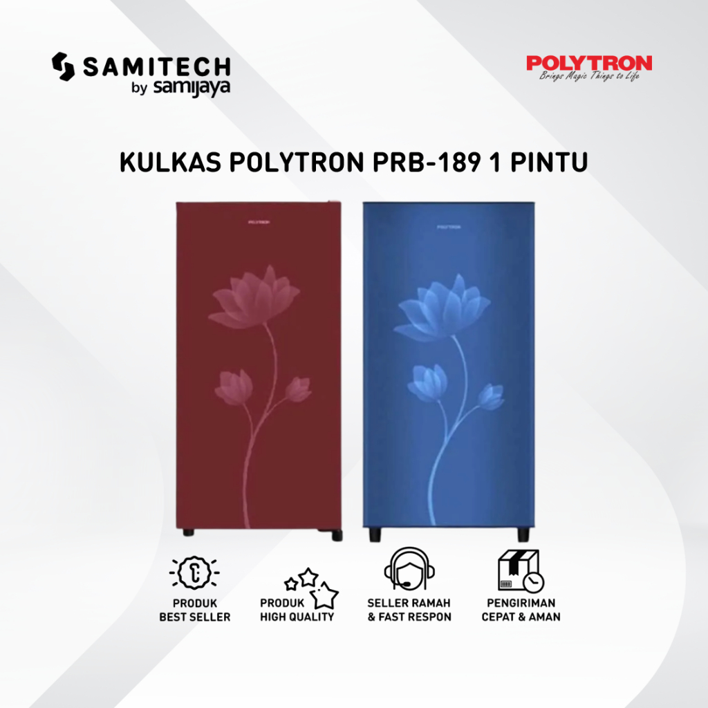 Jual KULKAS 1 PINTU POLYTRON PRB-189 / PRB 189 KAPASITAS 180 LITER ...