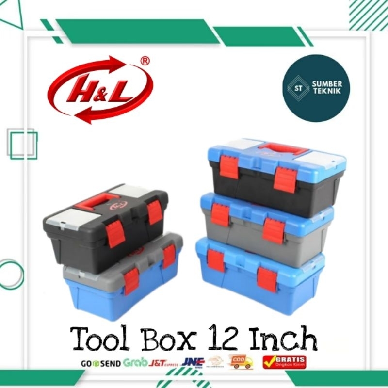 Jual H&L HL Tool Box Toolbox Kotak Penyimpanan Perkakas Plastik 12 Inch | Shopee Indonesia