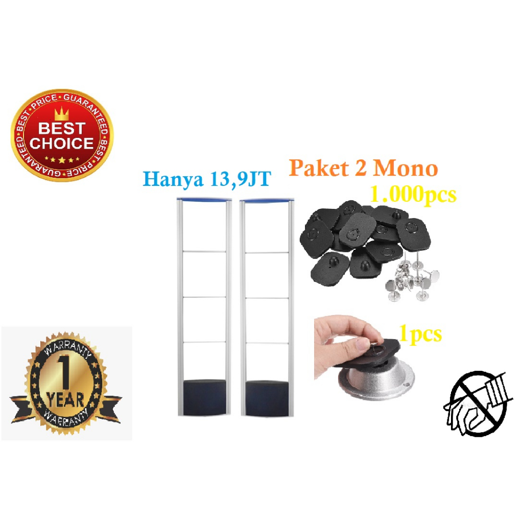 Jual Sensor baju Alarm Toko anti kehilangan 2 Mono RF 8,2Mhz | Shopee ...