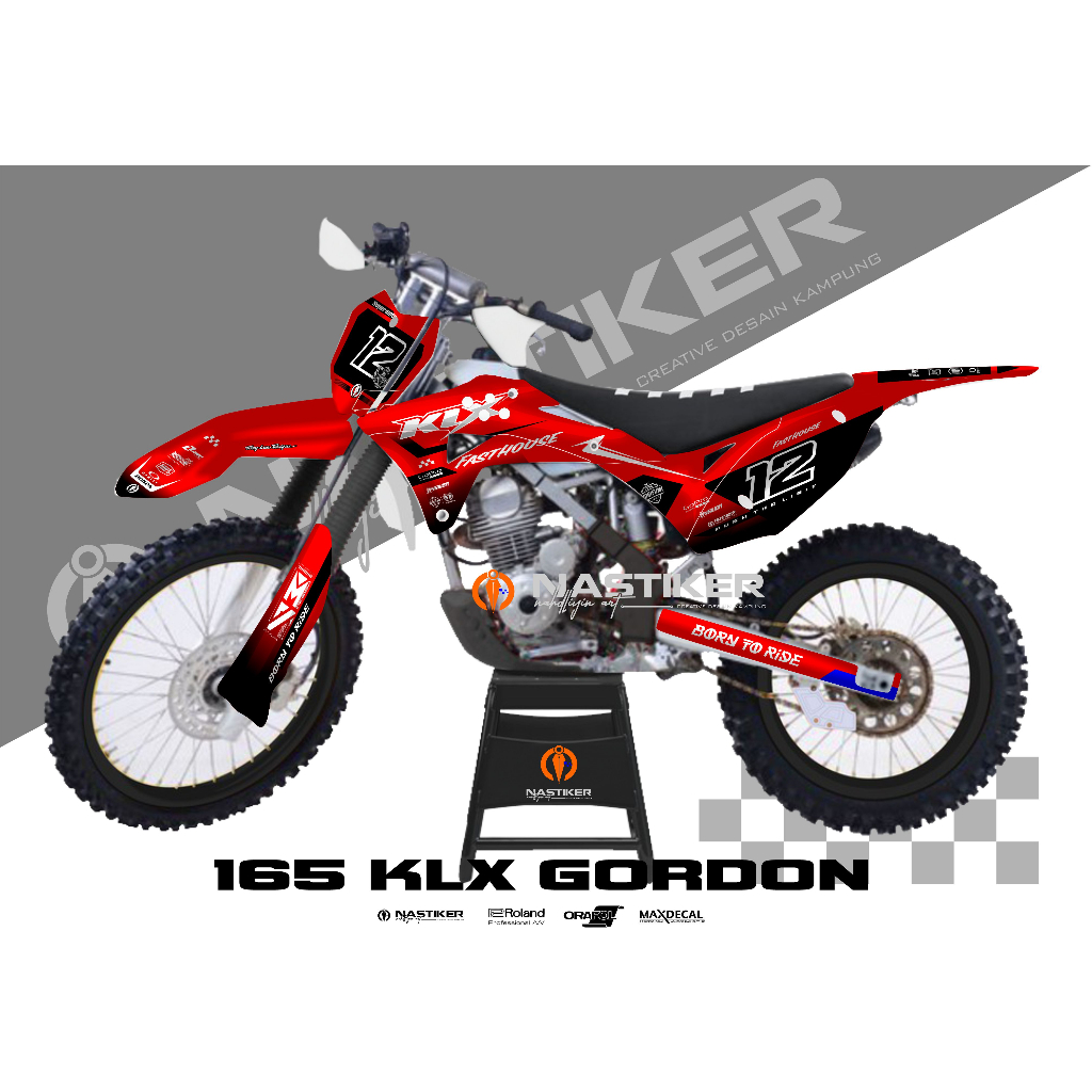 Jual DECAL KLX GORDON FULL BODY MERAH - STIKER DECAL CRF KLX WR KTM KX ...
