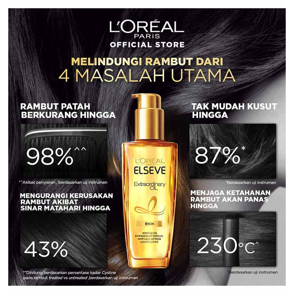 Jual LOREAL PARIS ELSEVE EXTRAORDINARY OIL GOLD HAIR SERUM AND HAIR ...