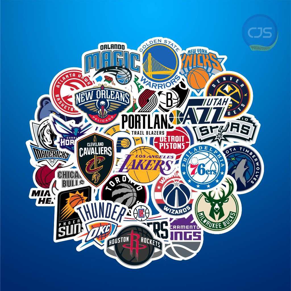 Jual Sticker Pack Vinyl NBA Teams 30 Pcs - Sticker HP, Laptop, Gitar ...