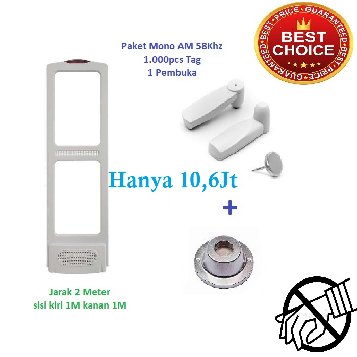 Jual Sensor anti kehilangan Toko baju supermarket Depstore AM Mono ...