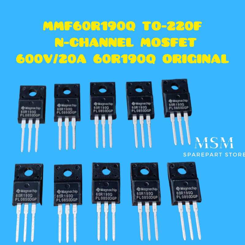 Jual MMF60R190Q TO-220F N-CHANNEL MOSFET 600V/20A 60R190Q ORIGINAL | Shopee Indonesia