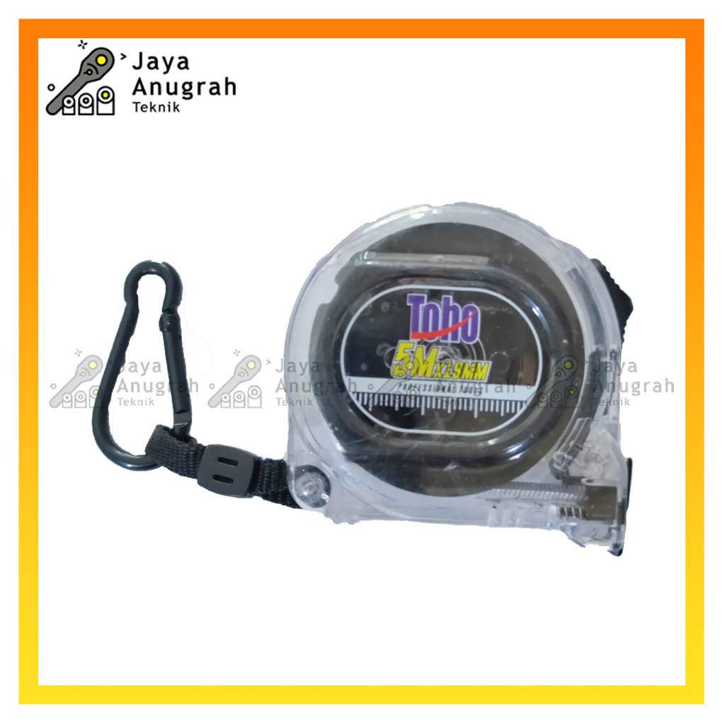 Jual Meteran Rol Toho Transparan 5m x 19mm / Measuring Tape 5m | Shopee ...