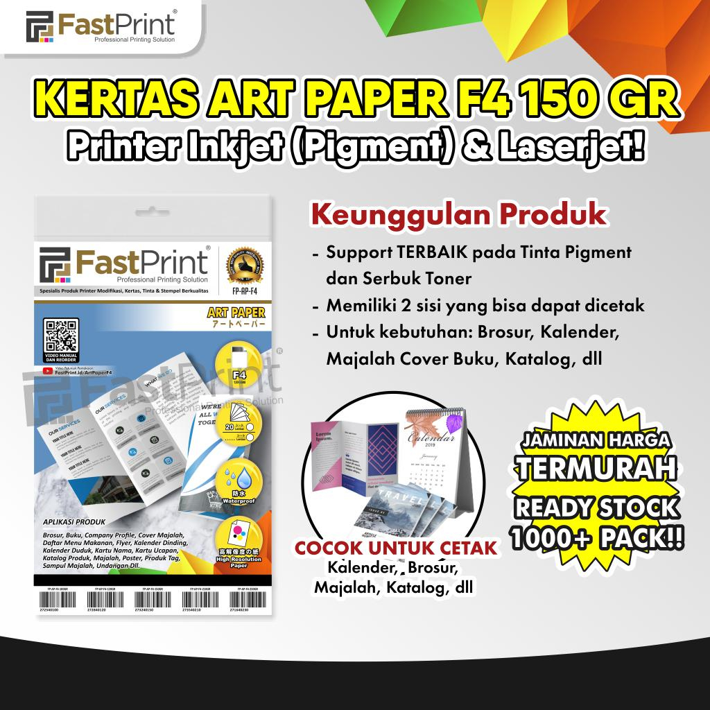 Jual Fast Print Kertas Art Paper Kertas Brosur Glossy F4 150Gram ...
