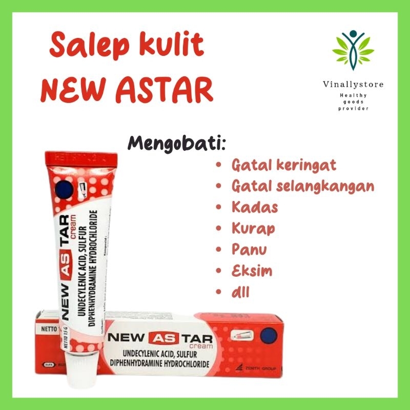 Jual NEW ASTAR CREAM 15 GR (Salep untuk gatal, eksim, jamur, panu ...