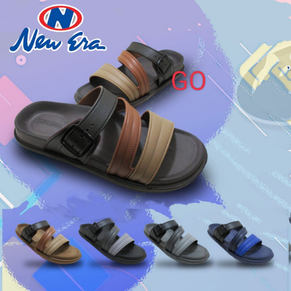 Jual gos NEW ERA MB 55002 Slop Silang Kombinasi Sandal Pria Dewasa ...