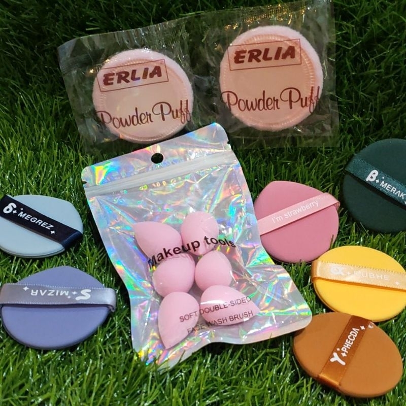 Jual Spons Bedak Kain Erlia ISI 2 & Spon Cushion ( harga per 1 pcs ...