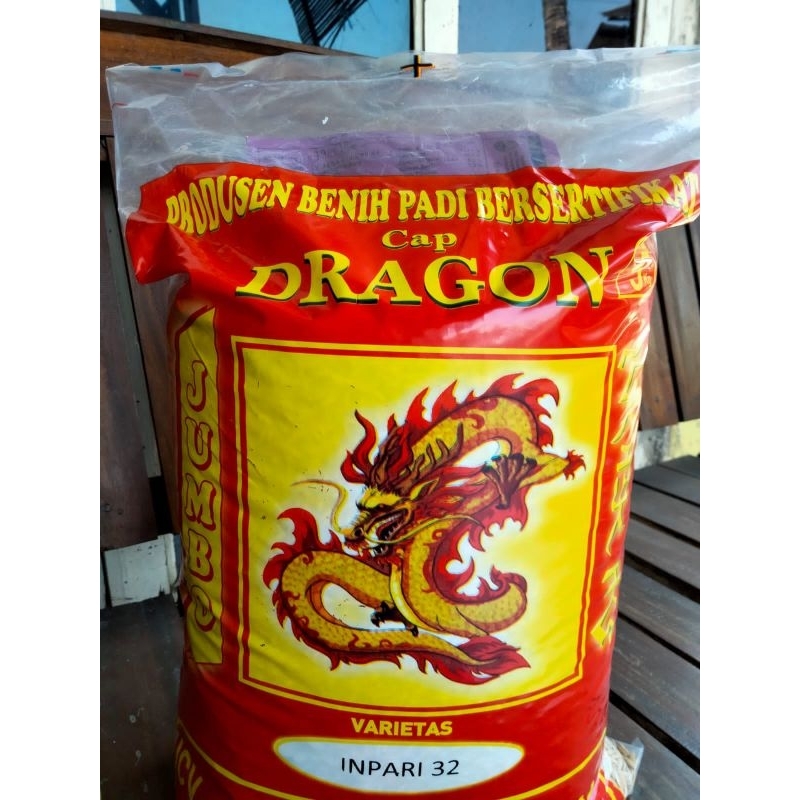 Jual Benih bibit padi Inpari 32 Jumbo Dragon bersertifikat kemasan 5kg | Shopee Indonesia