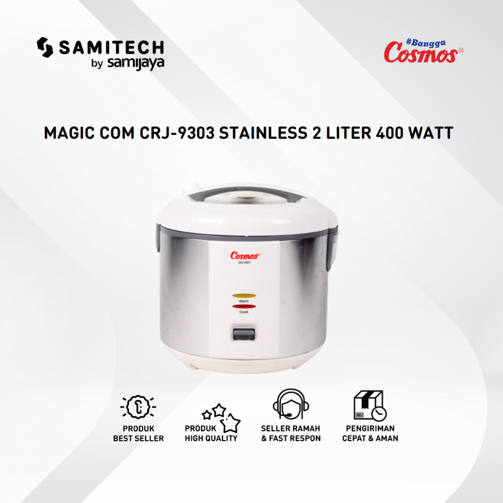 Jual COSMOS MAGIC COM / RICE COOKER CRJ-9303 / CRJ 9303 PANCI STAINLESS ...