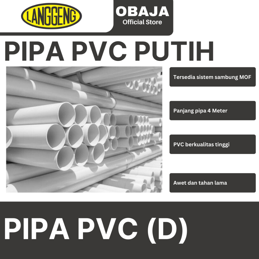 Jual Langgeng PIPA PVC D 3 INCH/PIPA AW Langgeng 3 INCH | Shopee Indonesia
