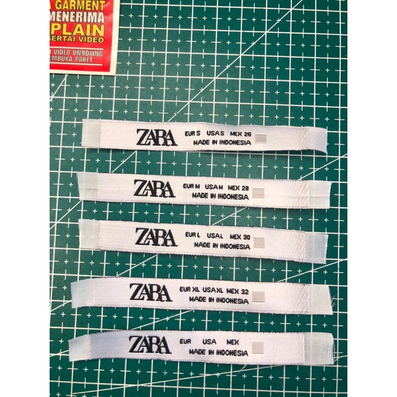 Jual ZARA TAG WOVEN RAJUT MADE IN INDONESIA RAJUT BORDIR COTTON SUPER ...