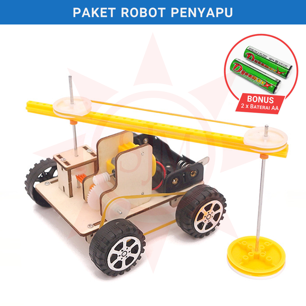 Jual Paket Rangkaian Mobil Robot Penyapu / Sapu Praktek / DIY ...