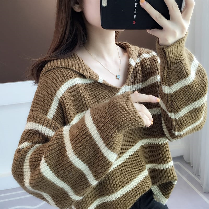 Jual knit import / 043 / knit salur / sweater knit / rajut wanita ...
