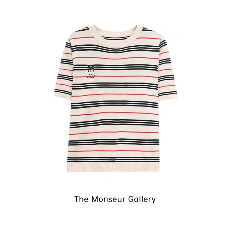 Jual The Monseur Gallery Kaos Rajut Wanita Embroidery Knit Stripe T ... Jual The Monseur Gallery Kaos Rajut Wanita Embroidery Knit Stripe T ...