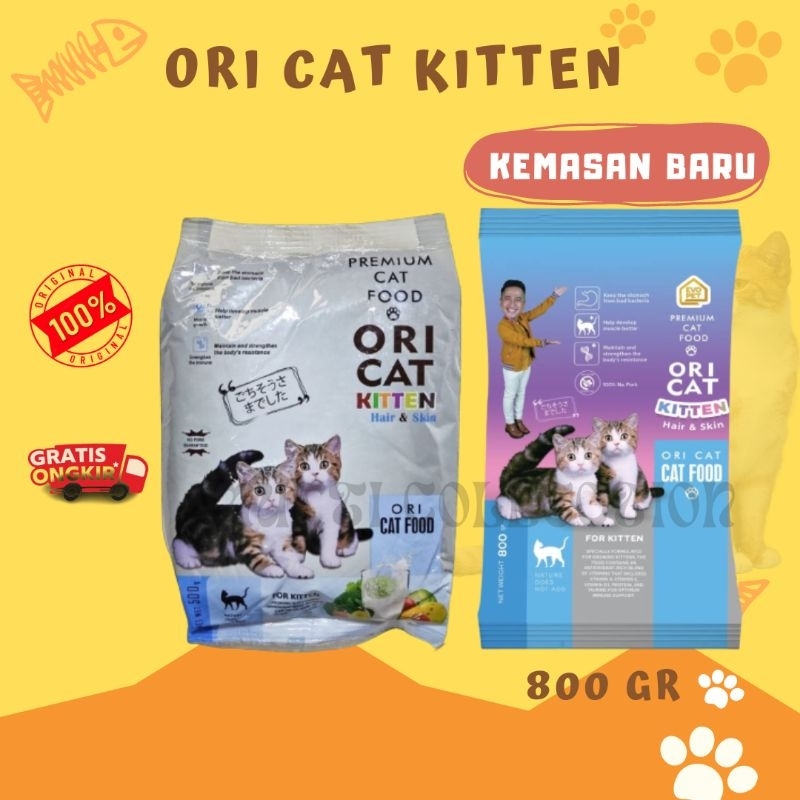 Jual MAKANAN KUCING KERING ORI CAT KITTEN 500/800 GRAM DRY FOOD KUCING ...